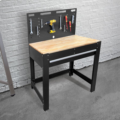 PHOENIX TW4501B PREMIUM TOOL WORKBENCH WITH RUBBER WOOD WORK SURFACE