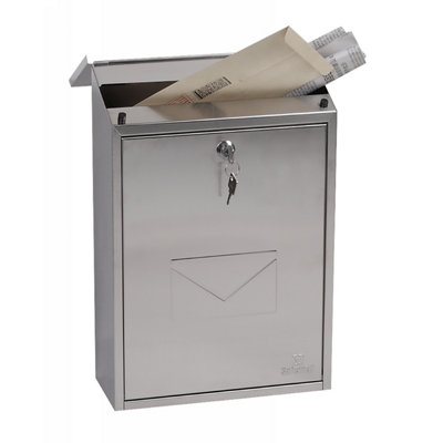 Phoenix Villa Stainless Steel Top Loading Letter Box MB0114KS | DIY at B&Q