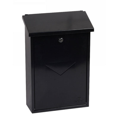 Phoenix Villa Top Loading Letter Box MB0114KB in Black with Key Lock