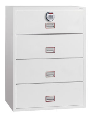Phoenix World Class Lateral Fire File FS2414E 4 Drawer Filing Cabinet ...