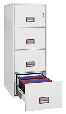 Phoenix World Class Vertical Fire File FS2254K 4 Drawer Filing Cabinet ...