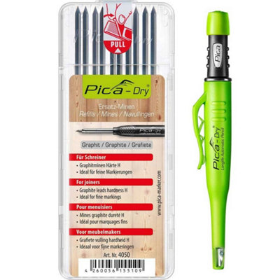 Pica DRY Longlife Automatic Trade Pencil 4050 Joiners Graphite Leads ...