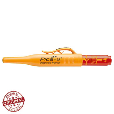 Pica INK Deep Hole Marking Pen Trade Red Permanent Marker 2mm Thin Nib ...