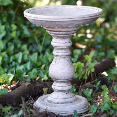 Piccolo Bird Bath Feeder Stone Statue Vintage Outdoor Garden Ornament ...