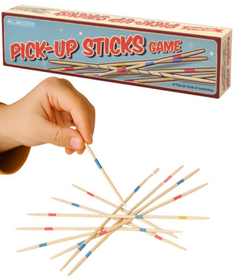 Pick-Up Sticks Game Wooden Tabletop Colourful Dexterity