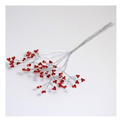 PickFine Bead2mmPack of 6Scarlet RedSilver