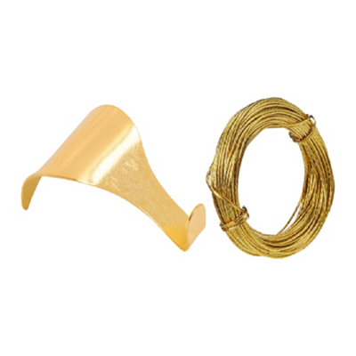 Picture Rail Hooks Dado Rail Picture Hooks Brass Plated Moulding Hooks ...