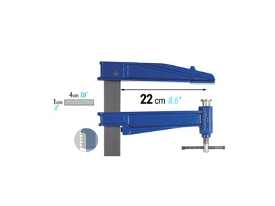 PIHER BLUE CLAMP MODEL S-100 cm - 15100