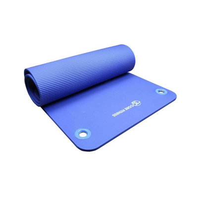 Pilates-Mad Core Fitness Plus Eyelets Yoga Mat Blue (One Size)