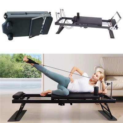 Pilates Reformer Stretch Machine Folding Home Gym Equipment Body ...