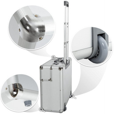 Pilot Case - aluminium, 2 wheels, 2 feet, telescopic handle, divided ...