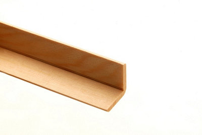 Pine Basic Angled Edge Moulding Cover Bead Pack of 5 (L)2.4m (W)44mm (D ...