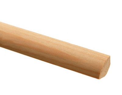 Pine Basic Quadrant Moulding Corner Bead Pack of 12 (L)2.4m (W)18mm (D ...