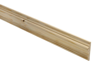 Pine Decorative Dado Rail Wide Moulding Pack of 5 (L)2.4m (W)69mm (T ...