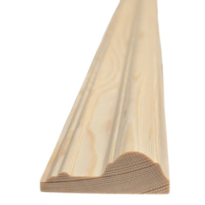 Pine Decorative Panel Softwood Moulding Dado Rail, 1000x63x25 mm Solid ...