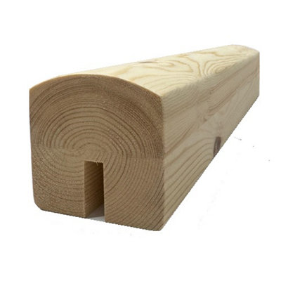 Pine Handrail Contemporary 4.2m - 13mm Groove For Square Metal Spindles ...