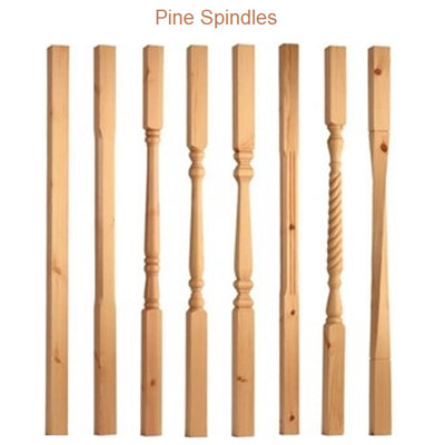 Pine Spindle Colonial 41mm x 41mm x 900mm - 16 Pack UK Manufactured ...