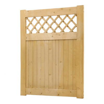 Pine Wood Freestanding Lattice Top Design Garden Rhombus Garden Wood ...