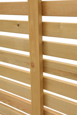 Buy Pine Wooden Garden Fence Panel Privacy Picket Fence Panel 3x6ft at B&Q