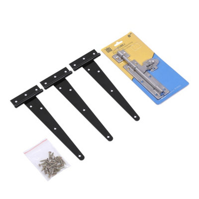 Pine Wooden Garden Gate Freestanding Side Opening Gate with Gate Lock ...
