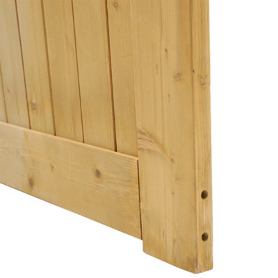Pine Wooden Garden Gate Outdoor Door Fence Gate with Latch W 120 cm x H ...