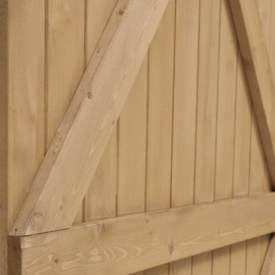 Pine Wooden Garden Gate Side Opening Gate Pedestrian Side Entry Door ...