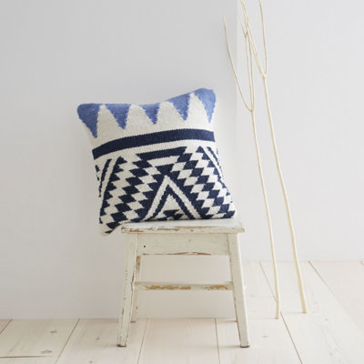 Pineapple Elephant Living Nuna Geo 43x43cm Cushion Blue | DIY at B&Q