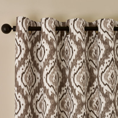 Pineapple Elephant Suri Geo 90x90 Inch Lined Eyelet Curtains Two Panels ...