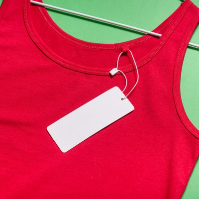 Pink 7 Inch Nylon String Hang Tag with Snap Lock Pin, 100pcs
