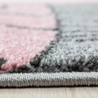 Pink Baby Bear Stars Rug - Kids - 160x230cm
