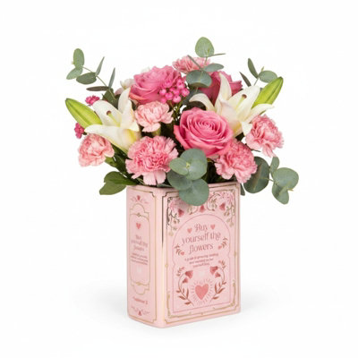 Pink Booked Shaped Ceramic Vase