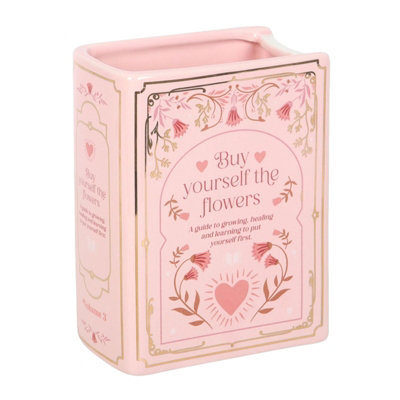 Pink Booked Shaped Ceramic Vase