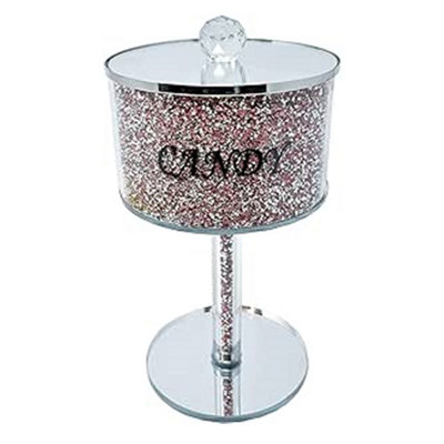 Pink Candy Jar Sparkle Storage Crushed Diamond