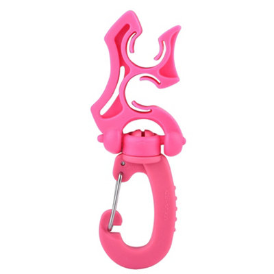 Pink Double BCD Hose Holder Clip for Scuba Diving Regulator Retention