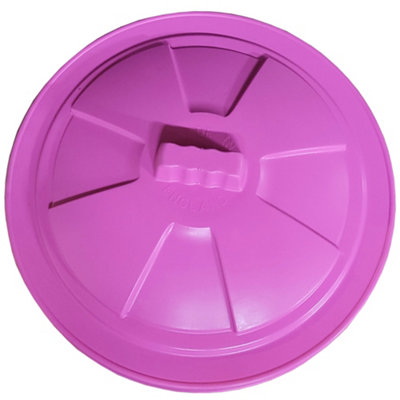 Pink Dustbin Large with Clip Locking Lid Plastic Dustbin for Garden ...