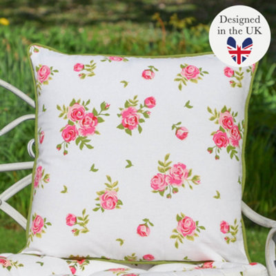 Pink Floral Indoor Outdoor Furniture Garden Cushion with Removable ...