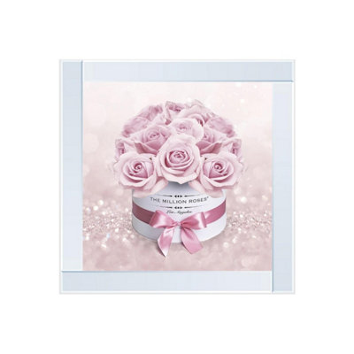 Pink flower box Glitter Liquid Wall Art | DIY at B&Q