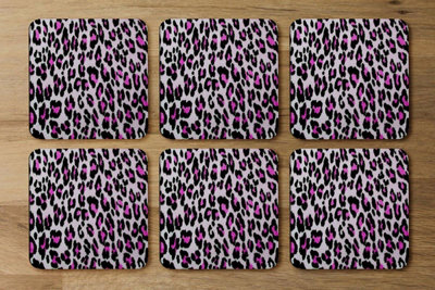 Pink Fluffy Leopard (Coaster) / Default Title