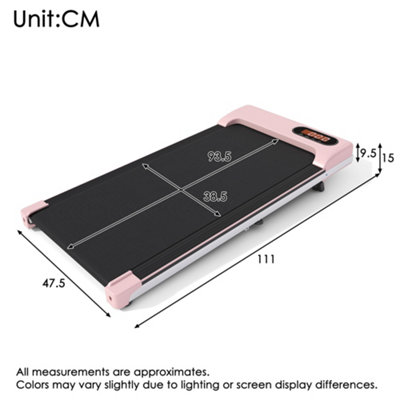 Pink Folding Under Desk Treadmill with Adjustable Incline & Quiet Motor ...