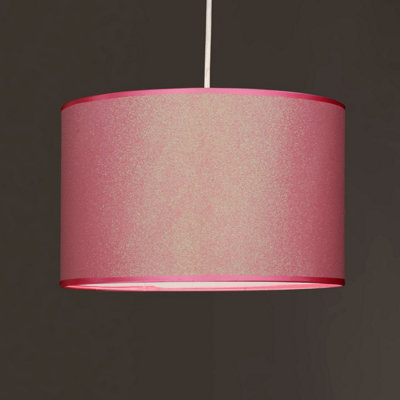 Pink Glitter Ceiling Lamp Shade Pendant Non Electric Easy Fit Option ...