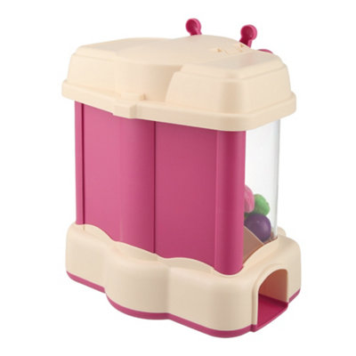 Pink Grabbing Clip Doll Gashapon Claw Machine with 20 game coins
