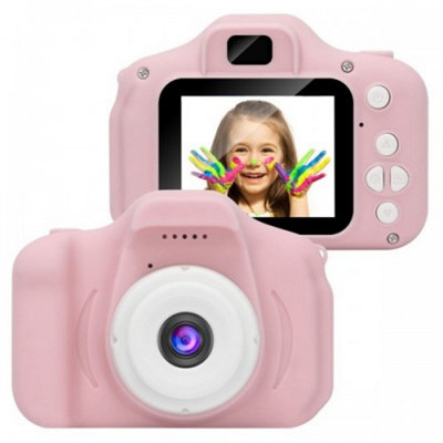 Pink Kids Mini Selfie Video Camera Safe Durable Shockproof with Non ...
