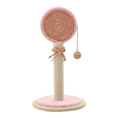 Pink Lollipops Cat Scratching Posts with Hanging Ball
