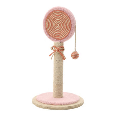 Pink Lollipops Cat Scratching Posts with Hanging Ball