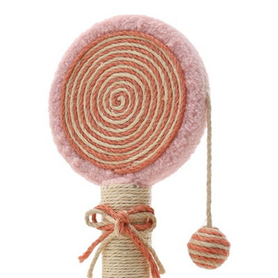 Pink Lollipops Cat Scratching Posts with Hanging Ball