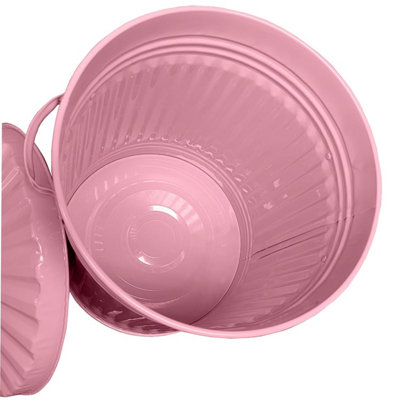 Pink Metal Bin Retro Dustbin Waste Rubbish Bin Rubbish Waste Animal ...