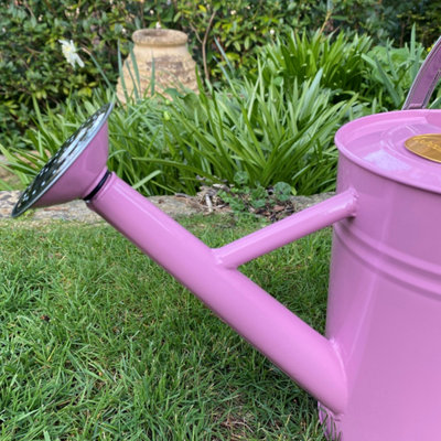 Pink Metal & Chrome Watering Can (3.5 Litre)