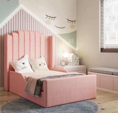 Pink Panel Toddler Bed (Small Double Bed)