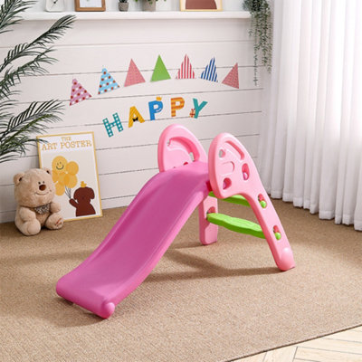 Pink Portable Folding Slide Set Kids Children Toddler Play Set 120cm ...