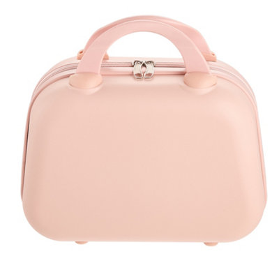 Pink Portable Hard Shell Handheld Makeup Travel Case 30cm W x 14.3cm D ...